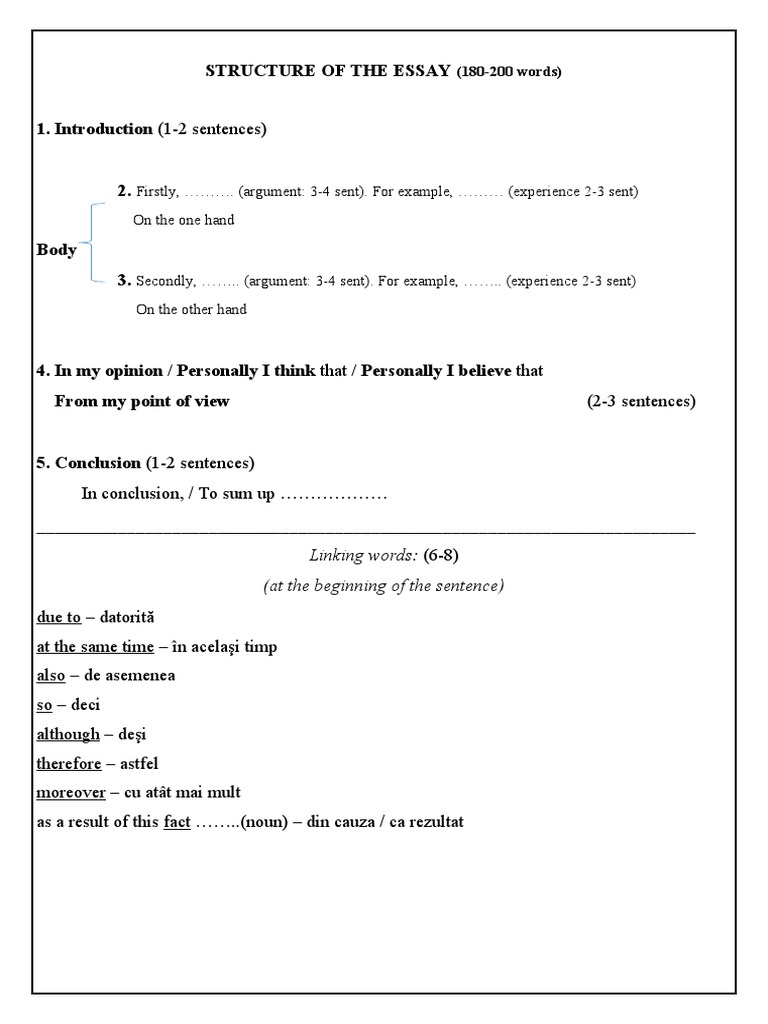 Structure of The Essay - New | PDF