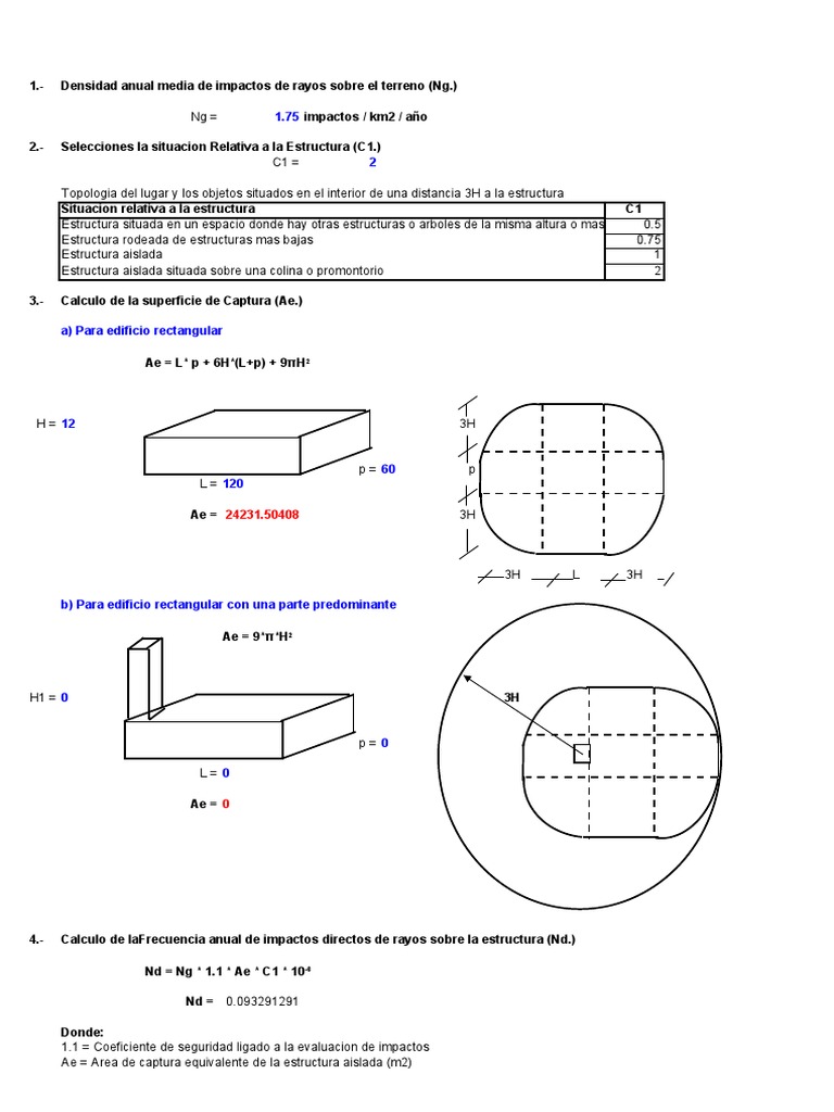 Calculo de Pararrayos | PDF | Relámpago | Electricidad Atmosférica