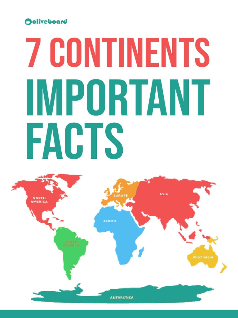 7 Continents-Important-Facts | PDF | Asia | Europe