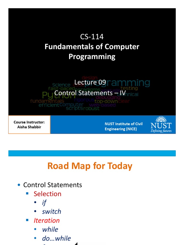 CS-114 Fundamentals of Computer Programming: Control Statements - IV | PDF | Control Flow ...