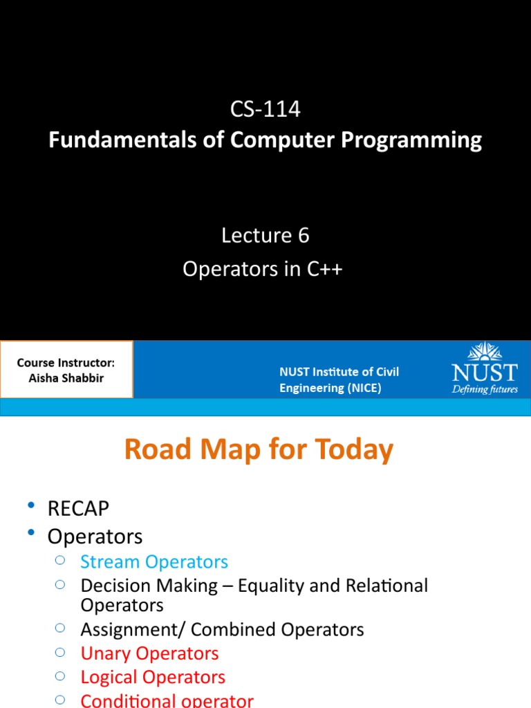 Fundamentals of Computer Programming: Operators in C++ | PDF | Computer ...