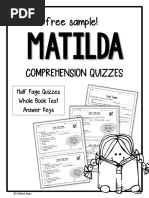 Matilda Novel Study Guide | PDF