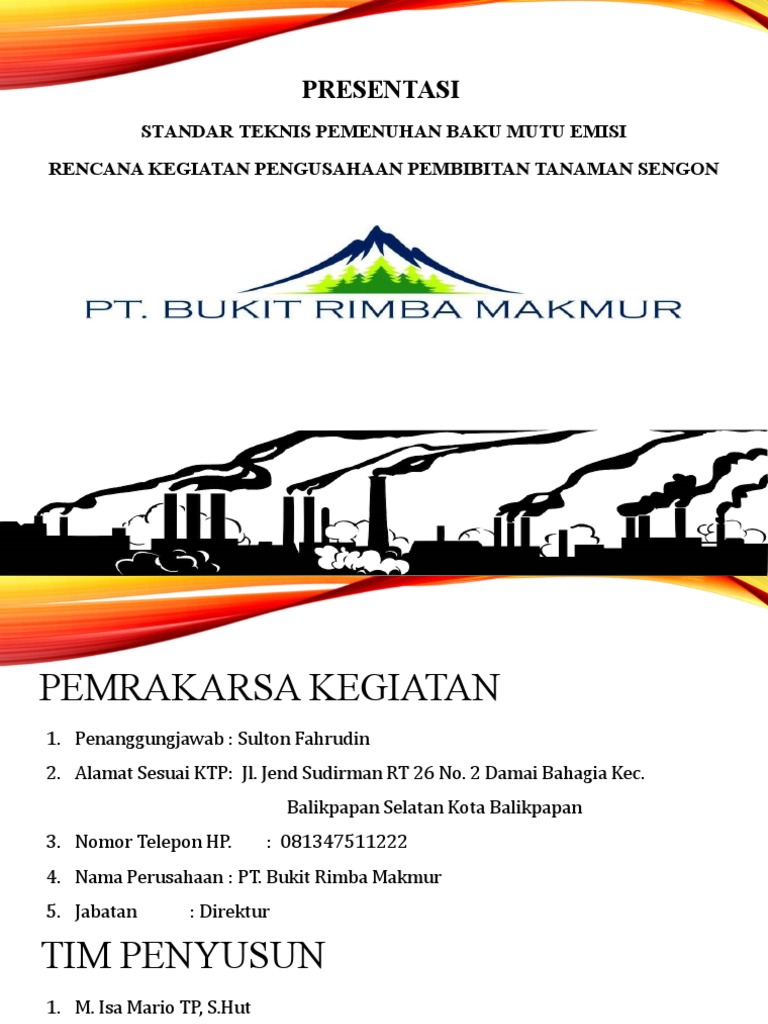 Presentasi Pertek Emisi PT BRM | PDF