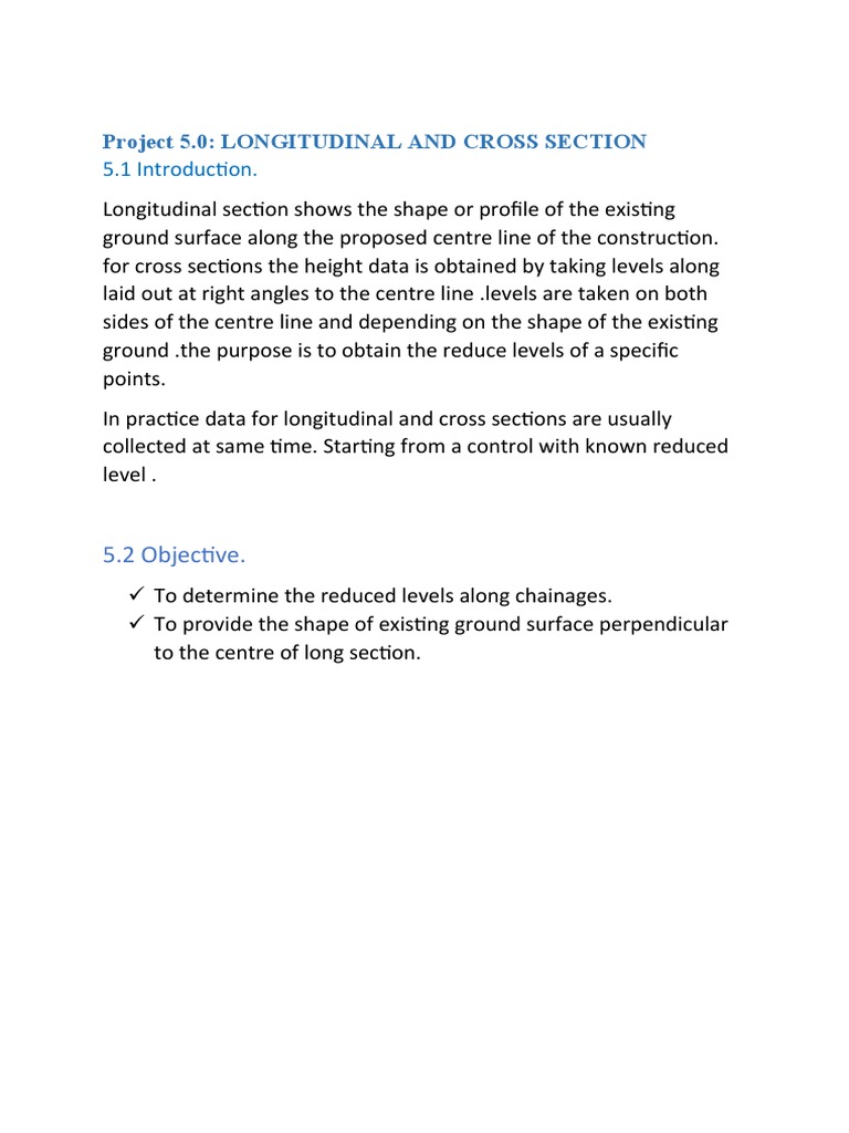 Longitudinal and Cross Section Report | PDF | Metrology