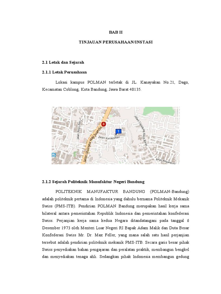 Sejarah dan Visi POLMAN Bandung | PDF