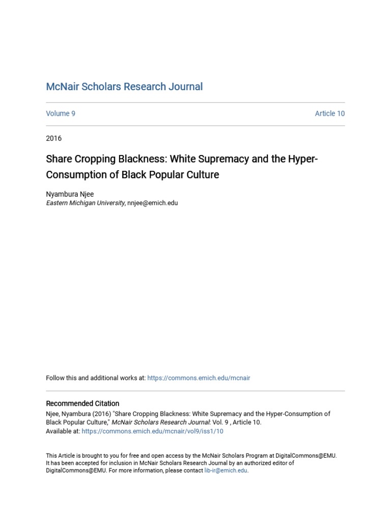 Share Cropping Blackness | PDF | Racism | Discrimination & Race Relations