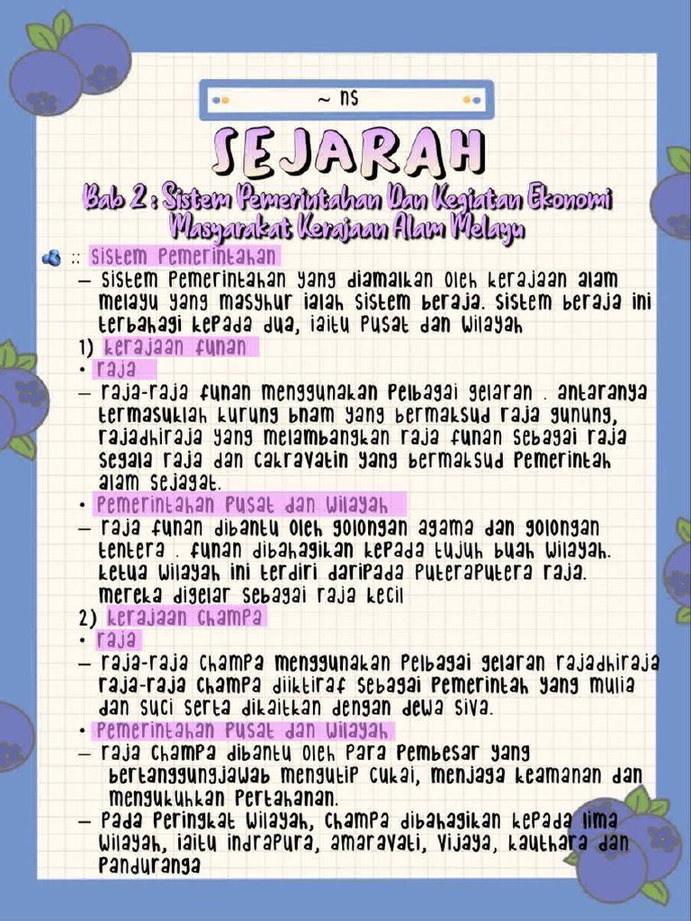 Nota Sejarah Bab 2 Tingkatan 2 | PDF