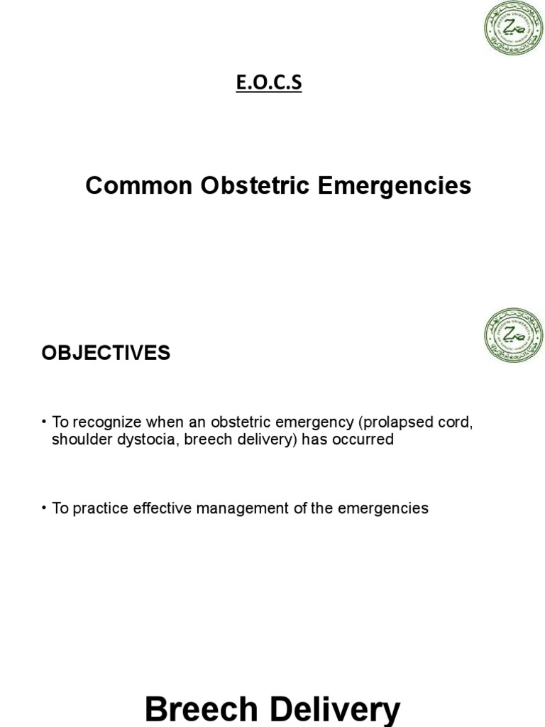 Module 10 COMMON OBSTETRIC EMERGENCIES | PDF | Childbirth | Health Sciences