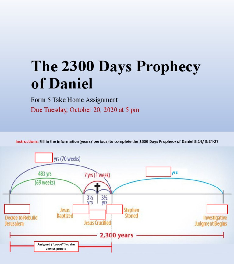 The 2300 Days Prophecy of Daniel: Form 5 Take Home Assignment | PDF