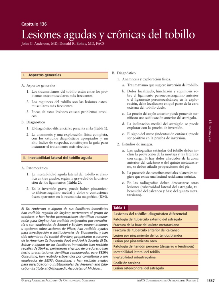 AAOS Cap 136 | PDF | Tobillo | Pie