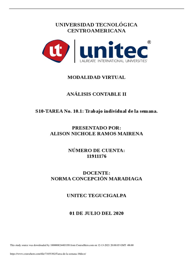 Tarea de La Semana 10 | PDF