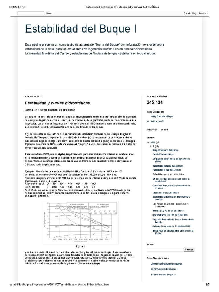 Estabilidad Del Buque I - Estabilidad y Curvas Hidrostáticas | PDF | Geometría | Ingeniería mecánica