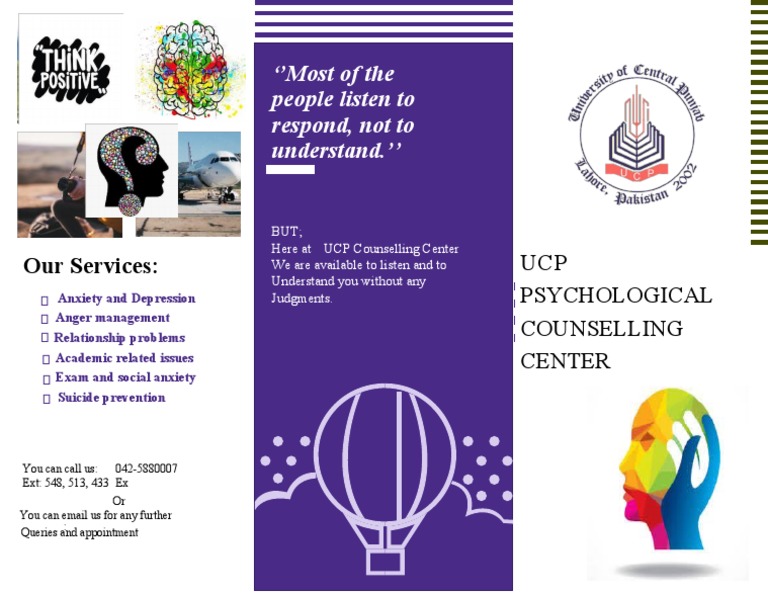 Psychological Center (Pamphalet) | PDF | Career & Growth | Self-Improvement