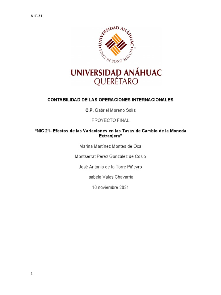 Final Nic 21 | PDF | normas internacionales de INFORMACION FINANCIERA ...