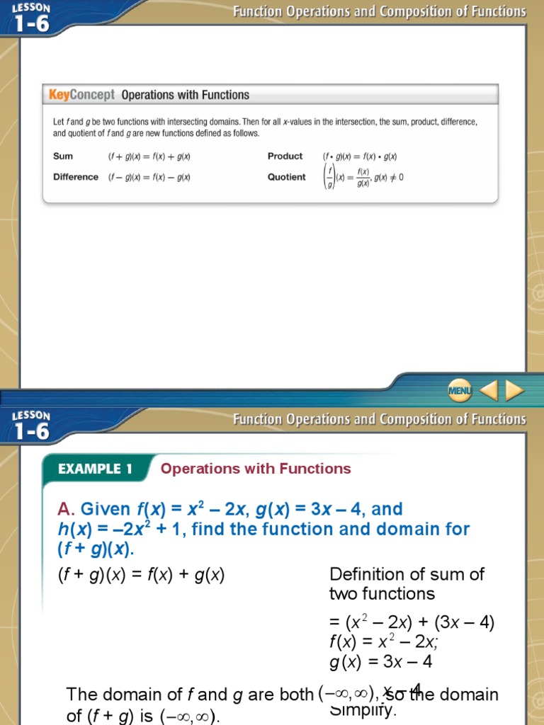 Function Operations and Composition of Functions | PDF | Function ...
