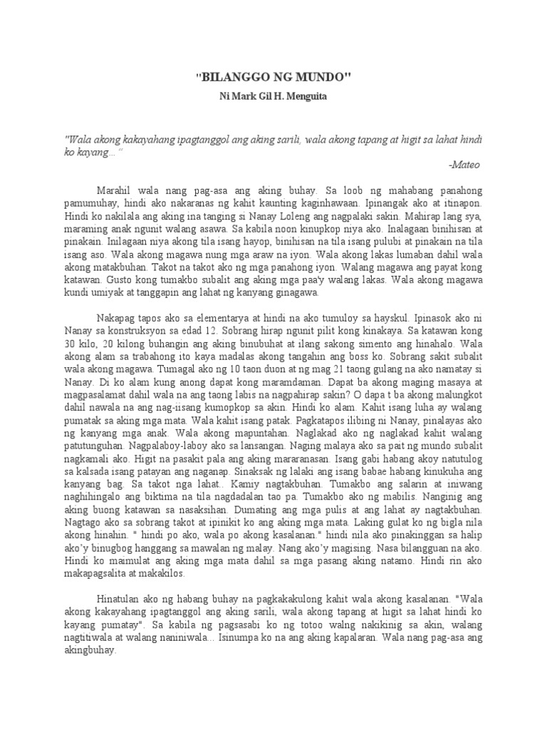 Bilanggo NG Mundo | PDF