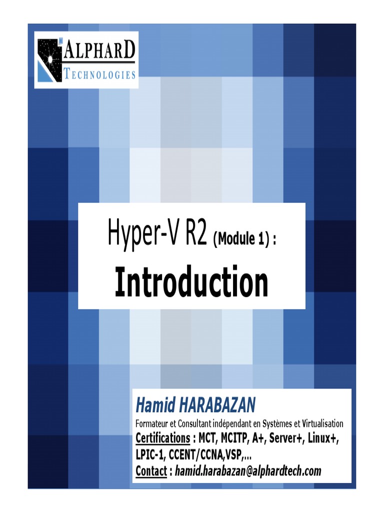 Formation Hyper-V R2 (1sur6) Comprendre La Virtualisation Sous Hyper-V | PDF | VMware ...