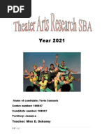 Theatre Arts Research SBA by Tevin Samuels | PDF | Jamaica | Theatre
