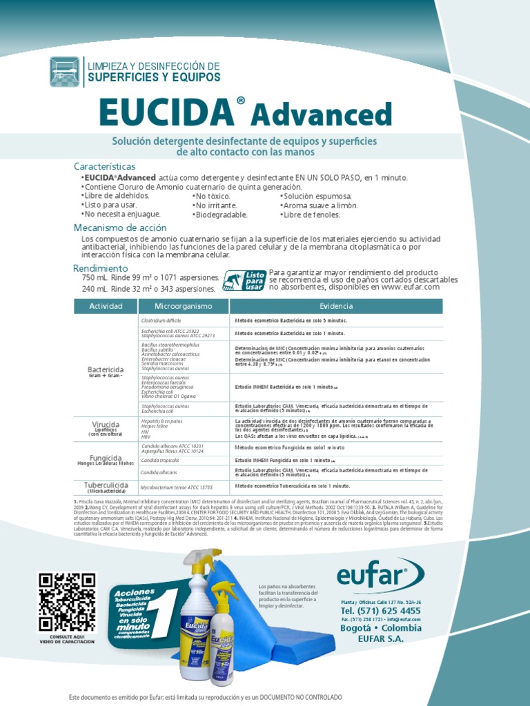 Ficha Eucida Advanced | PDF | Detergente | Química