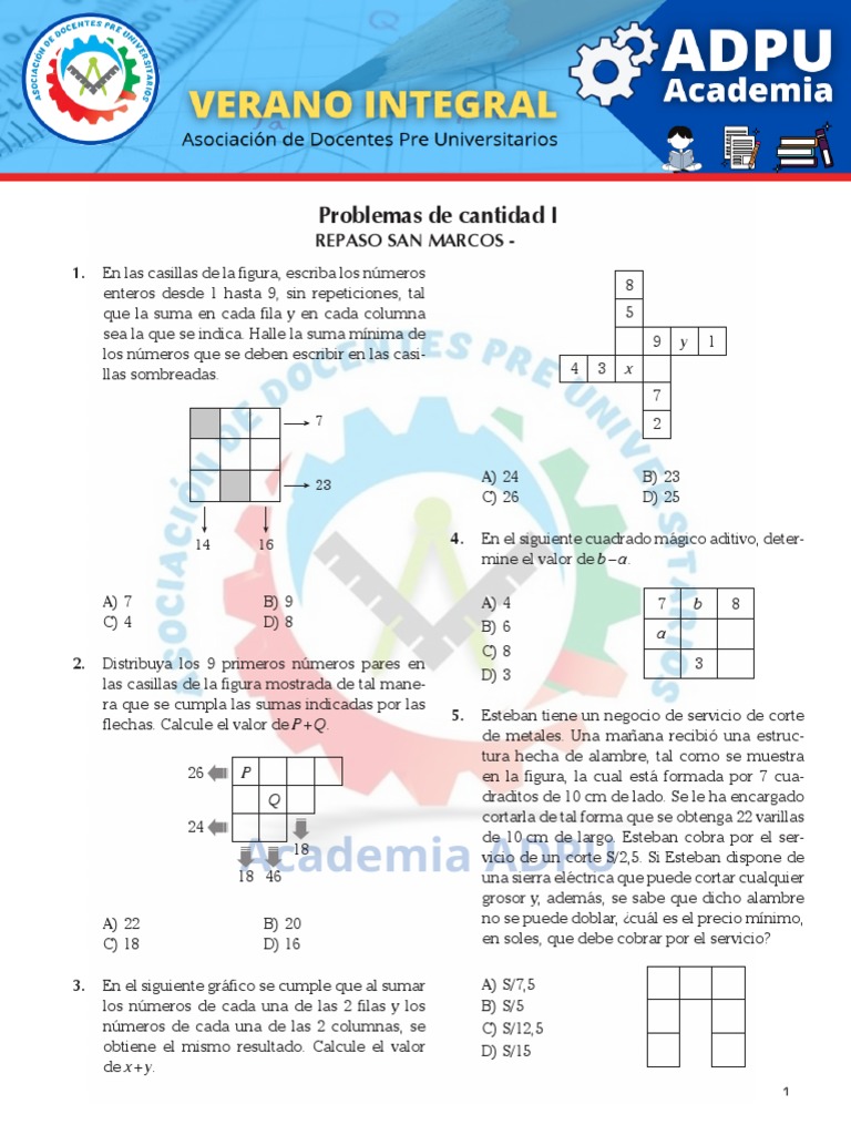 RM - Repaso - Semana 01 | PDF
