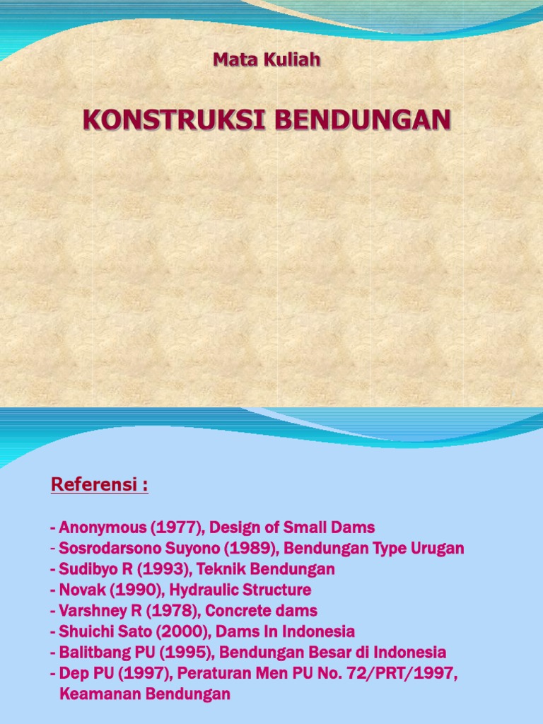 Bendungan Dan Waduk Bagian | PDF