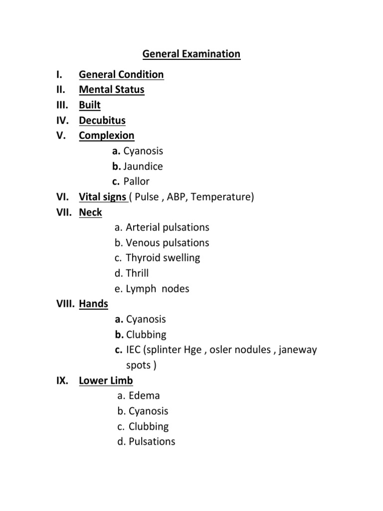 General Examination | PDF