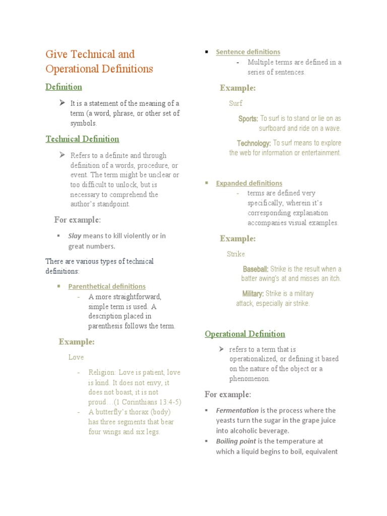 English 10 Module 2.6 (Give Technical and Operational Definitions ...