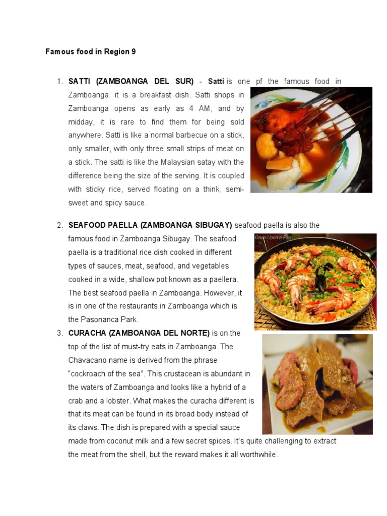 Zamboanga Peninsula's Famous Delicacies | PDF