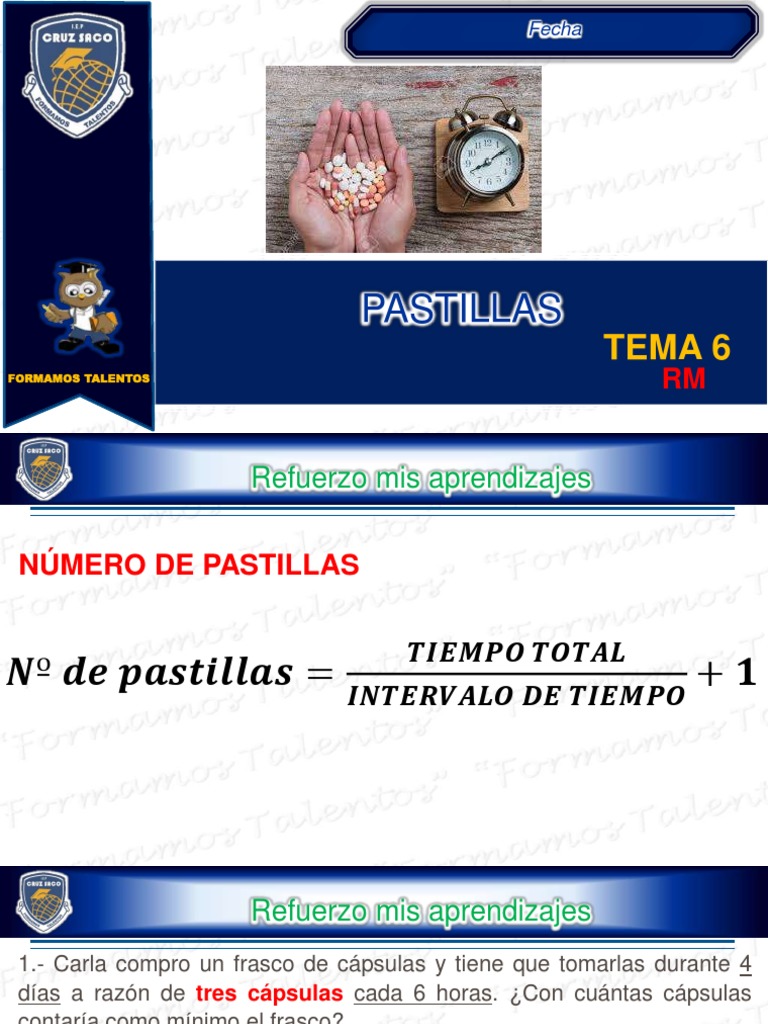 Cálculo de Pastillas por Intervalos | PDF | Salud y bienestar