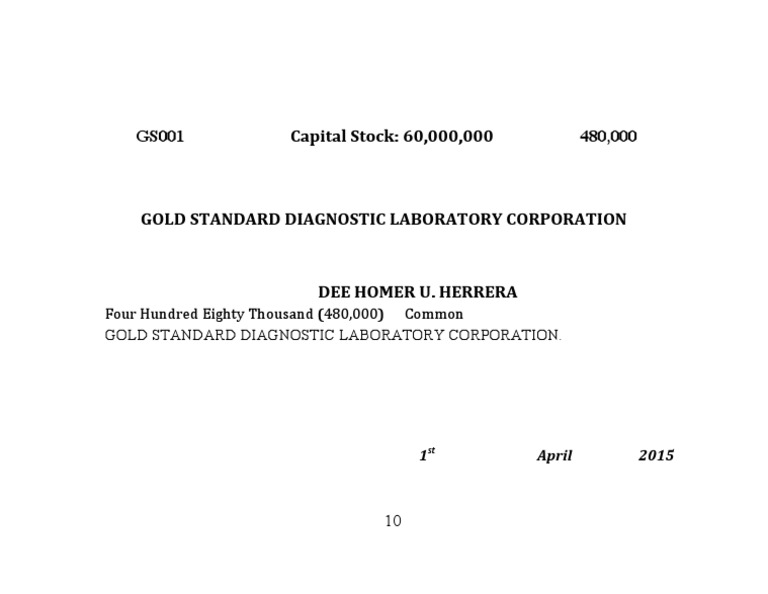 Capital Stock Certificate Template | PDF