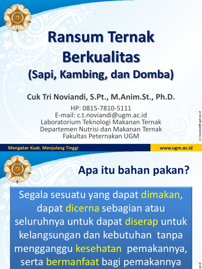 Ransum Ternak Berkualitas | PDF