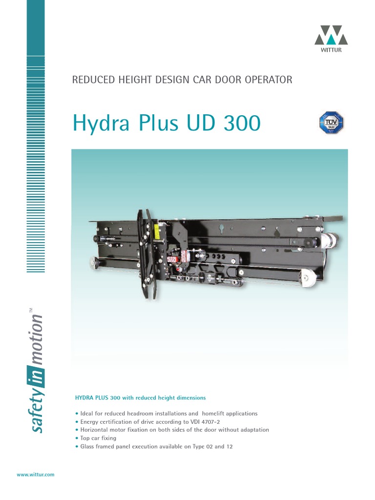 Hydra Plus UD 300: Reduced Height Design Car Door Operator | PDF | Door ...
