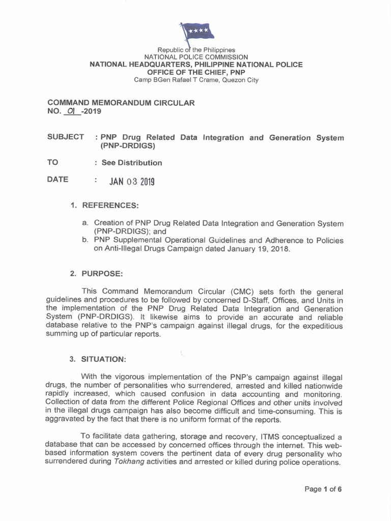 J. PNP MC On PNP Drug Related Data Integration and Generation System ...