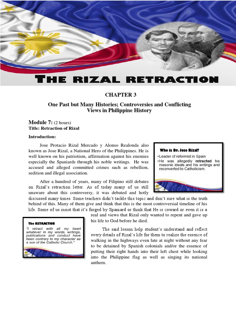 First Cry of The Revolution and The Retraction of Rizal Module | PDF ...