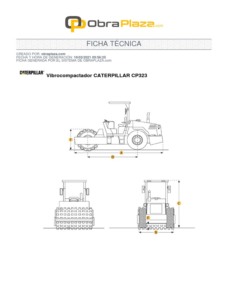 Ficha Tecnica de Vibro Compactador | PDF