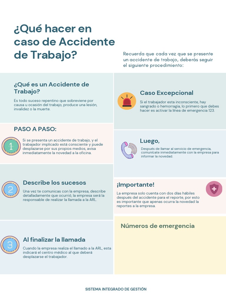 Cinco pasos clave para reportar un accidente de trabajo | PDF