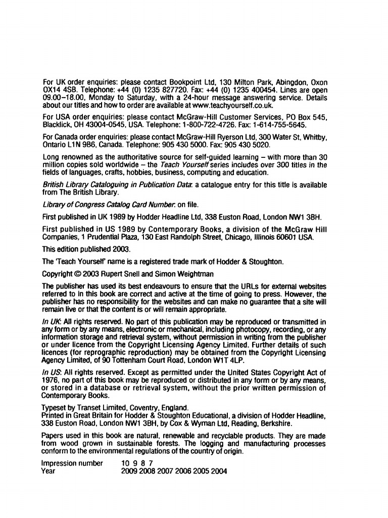 Teach-yourself-Hindi-Rupert Snell, and Simon Weightman | PDF