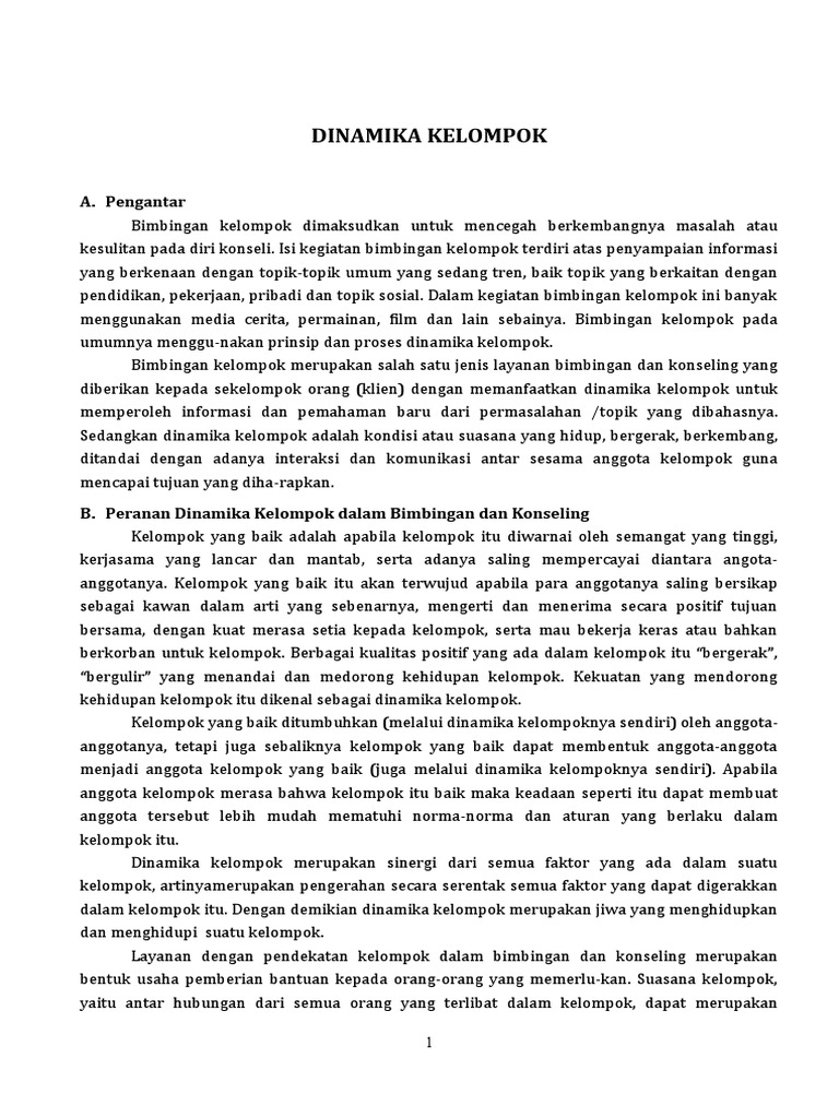 Dinamika Kelompok | PDF