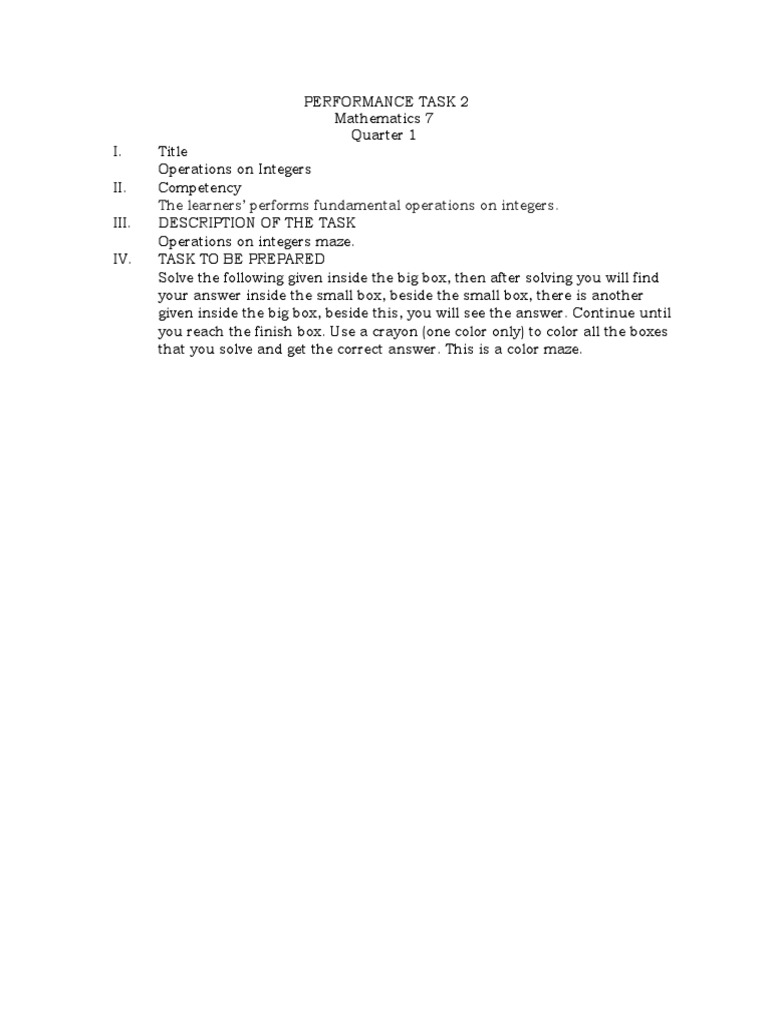 Performance Task 2 | PDF | Mathematics
