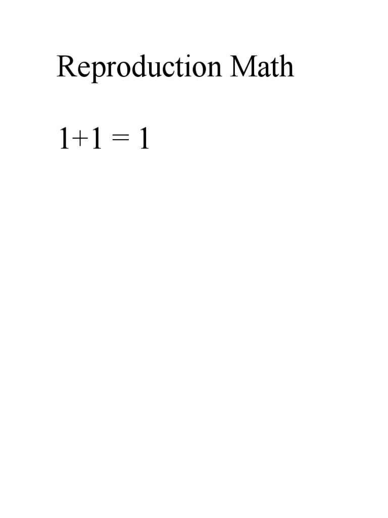 Reproduction Math | PDF