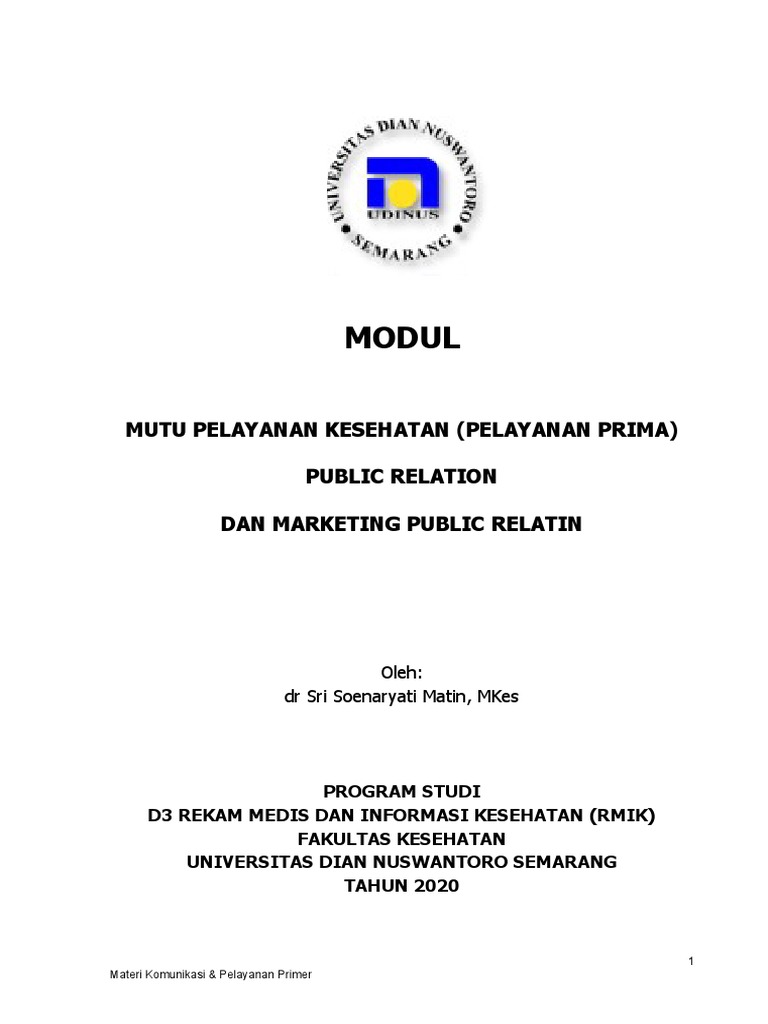 Modul Pelayanan Prima | PDF