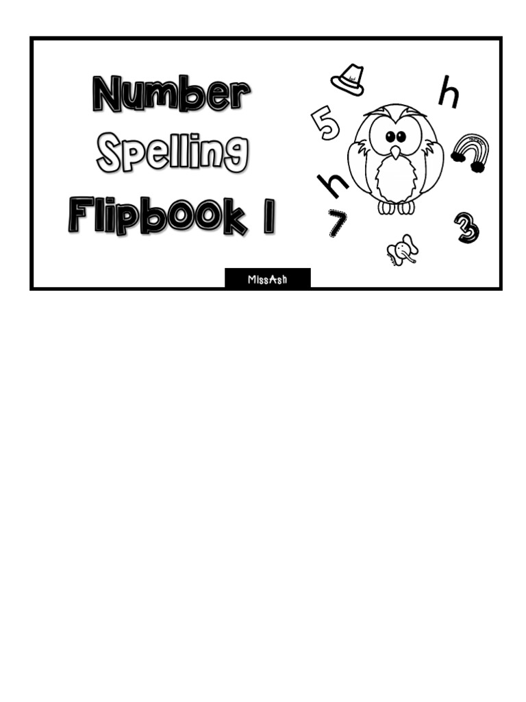 Numbers Spelling Flipbook 1 | PDF