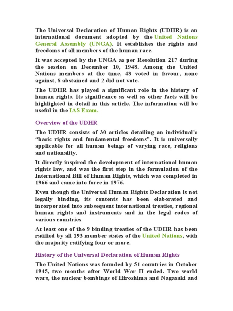 The Universal Declaration of Human Rights | PDF | Human Rights ...