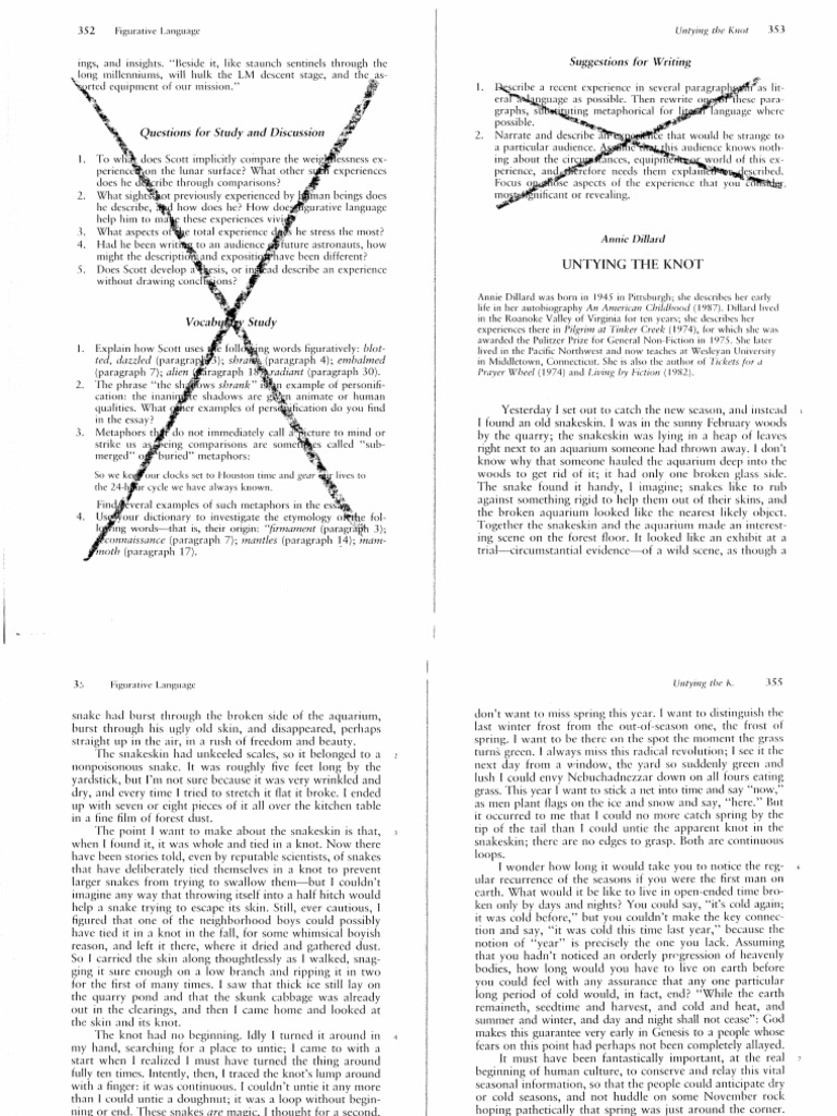 Untying The Knot - Anne Dillard | PDF | Nature