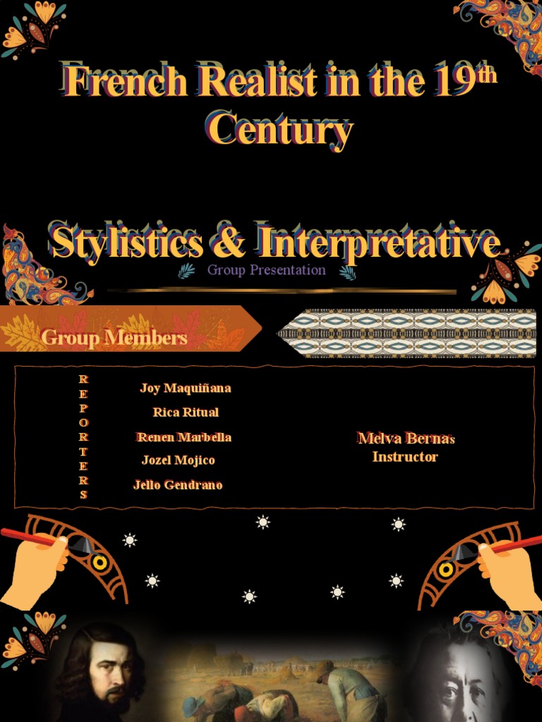 French Realist in The 19 Century Stylistics & Interpretative | PDF ...