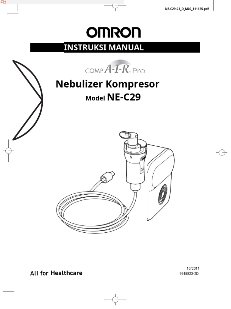 Omron NE C29 CompAir Pro Compressor Nebulizer - En.id Dikonversi | PDF