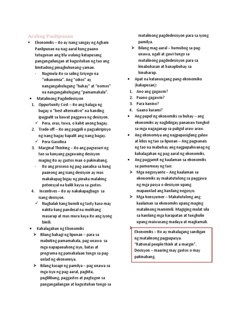 Araling Panlipunan | PDF