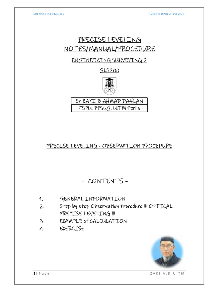 Precise Leveling Observation Procedure | PDF | Surveying | Geodesy