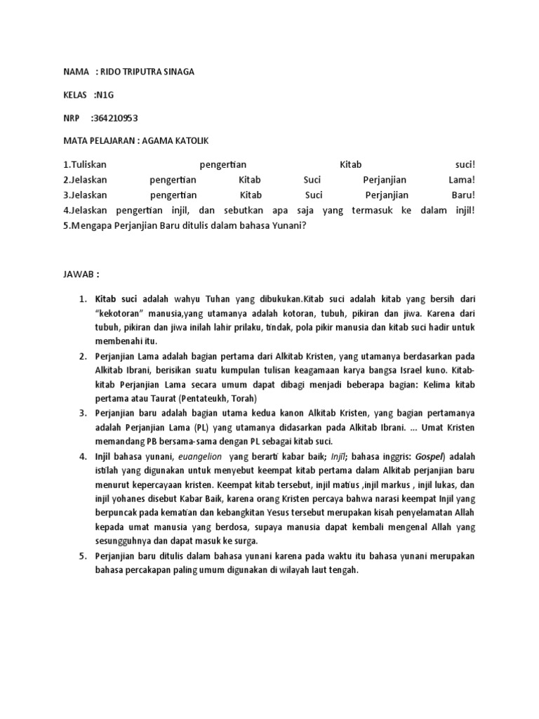 Tugas Agama Rido Triputra Sinaga | PDF