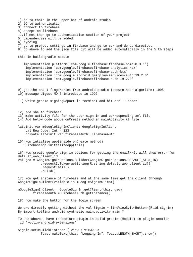 UserAuthentication On Firebase With Android | PDF | Information Age ...